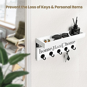 FIPUTE Christmas Stocking Holder for Wall Hanging, Wooden Stocking Hangers for Wall, Christmas Stocking Hook Decoration, Christmas Fireplace Mantel Decorations, (14" x 6.3" x 3.9") White