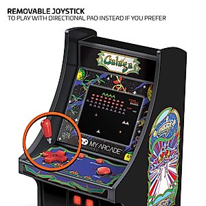 My Arcade Micro Player Mini Arcade Machine: Galaga Video Game, Fully Playable, 6.75 Inch Collectible, Color Display, Speaker, Volume Buttons, Headphone Jack, Battery or Micro USB Powered