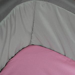 Baby Bassinet Sheets for the Chicco Lullago & Ingenuity Foldaway Rocking Bassinets 32x19 | Set of 2 (Pink/Gray) | Portable Travel Bassinet-Durable and Made to Last | 100% Woven Cotton