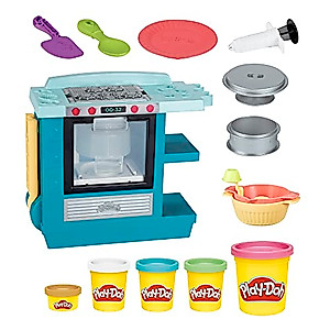 Play-Doh Kitchen Creations Rising Cake Oven Kitchen Playset, Play Kitchen Appliances, Preschool Toys, Kitchen Toys for 3 Year Old Girls and Boys and Up