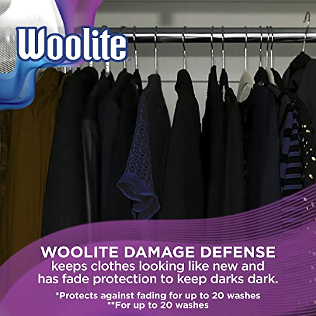 Woolite Darks Defense Liquid Laundry Detergent, Light Fresh Scent, 33 Loads, 50 Fl Oz