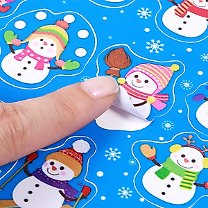 Zonon 112 Pieces Snowman Stickers Winter Snowflake Snowman Holiday Stickers for Teachers Kids Classroom Party Favor, 14 Styles