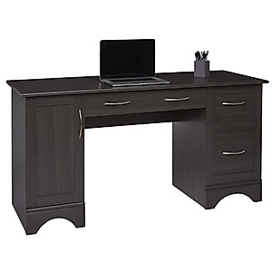 Realspace® Pelingo 60"W Computer Desk, Dark Gray