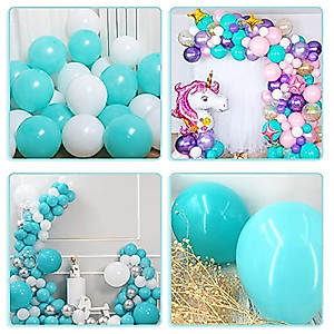 Teal Balloons, 77 Pack Turquoise Balloons Different Sizes 12 Inch 10 Inch 5 Inch Latex Teal Ballons Garland kit for Birthday Wedding Anniversary Baby Shower Decorations