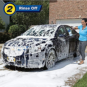 Ontel Carwash Cannon Foam Blaster Nozzle Gun for Car, Truck, Boat & More - 5 Spray Settings, Just Spray & Rinse, No Residue or Film (Packaging May Vary)