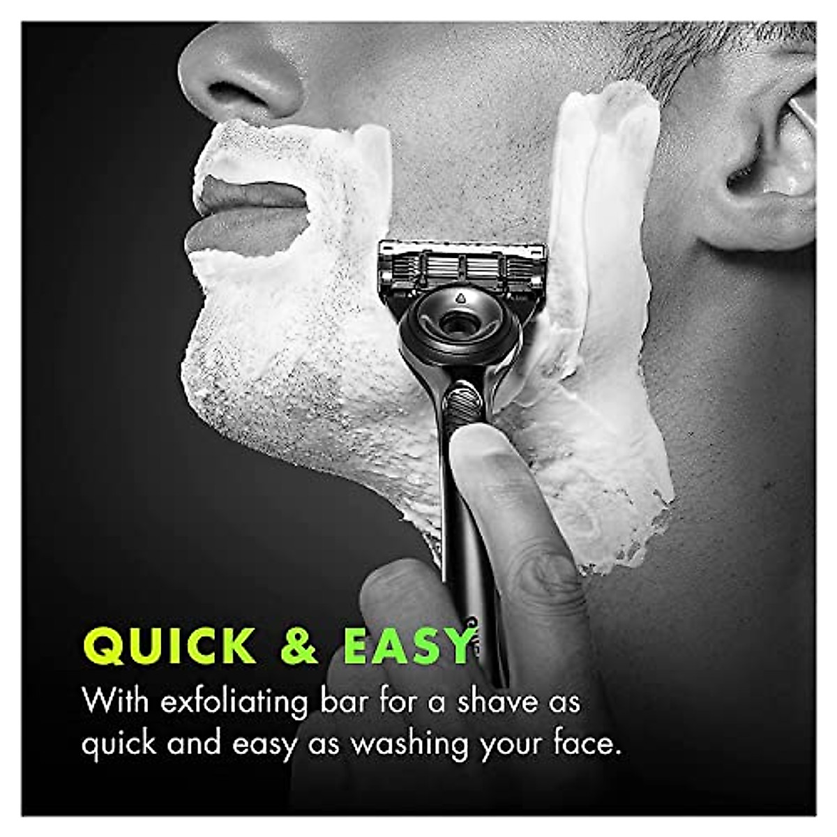 Gillette Mens Razor Blade Refills with Exfoliating Bar by GilletteLabs, Compatible Only with GilletteLabs Razors with Exfoliating Bar and Heated Razor, 10 Razor Blade Cartridges