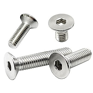 20PCS M8 x 25mm Flat Head Socket Cap Screws Bolts, Stainless Steel 18-8 (304), Bright Finish, Allen Socket Drive,Machine Screws Inner Hex Screw Fasteners Bolts