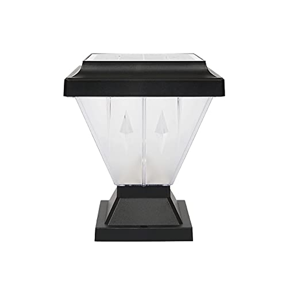 JSBDPHW Outdoor Waterproof LED Pillar Lamp Solar Post Light Double Wing Simple Plastic Column Light Wall Garden Gate Base Light Deck Light Lawn Light