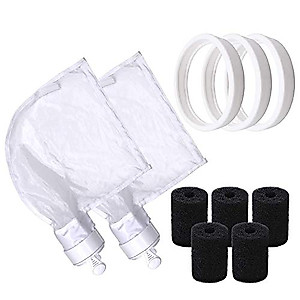 S-Union Pool Cleaner Parts Replacement for Polaris, 2 pack 280 All Purpose Bag, 3 pack Pool Cleaner All Purpose Tire, 5 pack Sweep Hose Scrubber Replace for Polaris 280 Part NO K13 K16 C-10 9-100-3105