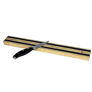 Magnetic Knife Holder Rack Bar Kitchen Utensils Organizer Heavy Duty Wood Structure Knife Strip Easy to Mount with Included Anchors and Screws 16 Inches