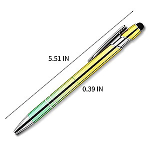 WY WENYUAN Stylus Pen for Touch Screens, Fine Point Smooth Writing Pens, Personalized Flair Colorful Pens Bulk, Black Ink 1.0 mm Journaling Pen, Cute Pens Office Supplies For Women & Men, Note Taking
