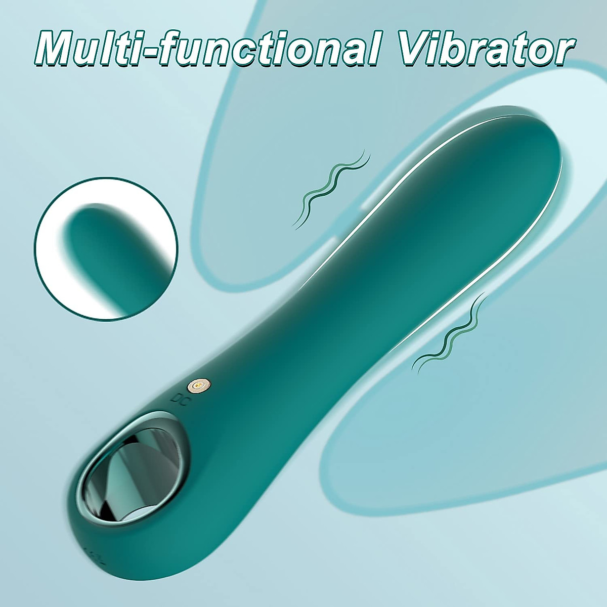 G Spot Vibrator Dildo with 10 Vibration Modes, Tuitionua Soft Silicone Powerful Vibrating Massagers for Clitoral Vagina and Anal Stimulation, Adult Sex Toys for Women or Men(Green)