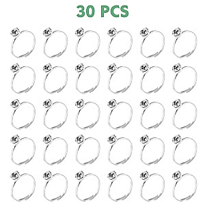 Bridal Shower Game with Rings Fun Ring Hunt Game 30 Metal Rings and Game Stand Sign, Bridal Shower Game Wedding Winner Gift Prize Party-JZXB-002