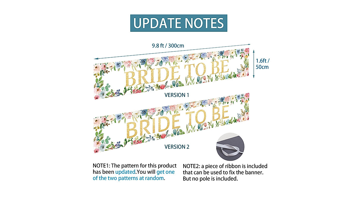 Joyiou Bride To Be Backdrop Banner for Bachelorette & Wedding