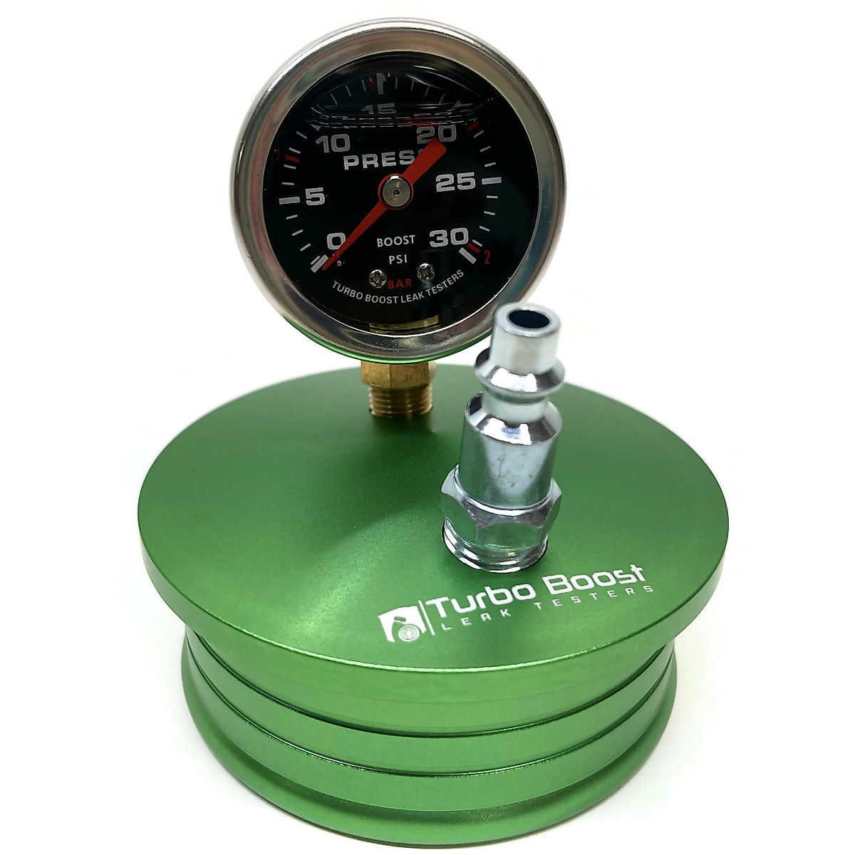 4" inch Turbo Boost Leak Tester - Leak Detector - 6061 Billet Aluminum - 30 PSI - Check Test Intake Charge Pipe Pressure Leaks - Includes Both Tire and 1/4" Air Fititng