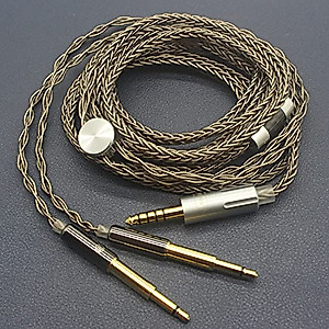 Youkamoo 4.4mm Balanced 8 Core Silver Plated Braided Headphone Replacement Upgrade Cable for Meze 99 Classics