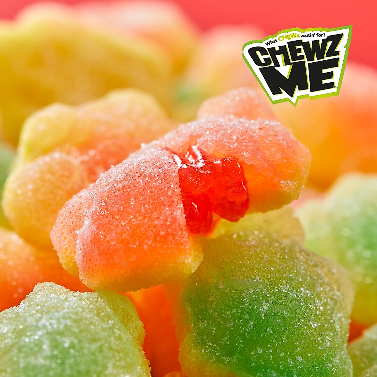 ChewzMe Tangy Turtlz Gummies, Turtle Shaped Jelly-Filled Gummy and Chewy Candy in Assorted Flavors, 3.2 Ounce (Pack of 1)