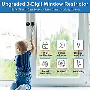 Fridge Lock AOSITE 1 Pcs Refrigerator Lock Combination Black Combo Fridge Locks for Adults Refrigerator Lock for Children Adhesive Freezer Door Lock Child Safe Refrigerator Lock for Kids