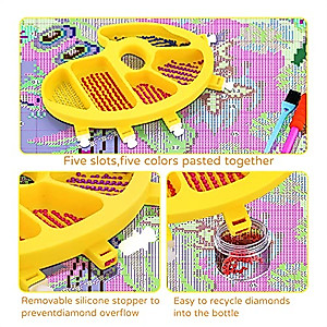 Palette Diamond Painting Tray Kits Trays Diamond Painting Organizer, Diamond Accessories & Tools for Glitter Rhinestones/5D Diamond Embroidery/Bead Storage/DIY Art