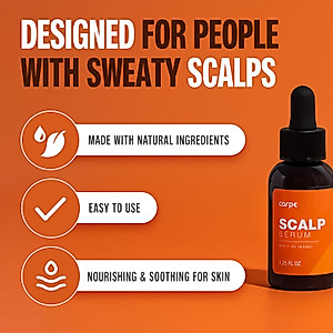Carpe Scalp Sweat Serum - Argan Oil and Ginger Root Serum designed to help with a Sweaty Hairline & Sweaty Scalp