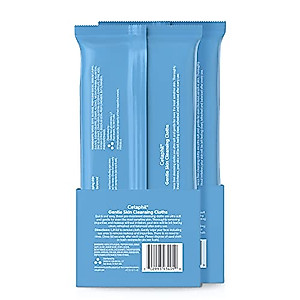 Cetaphil Face and Body Wipes, Gentle Skin Cleansing Cloths, 50 Count, Twin Pack, for Dry, Sensitive Skin, Flip Top Closure, Great for the Gym,Travel, in the Car, Hypoallergenic, Fragrance Free