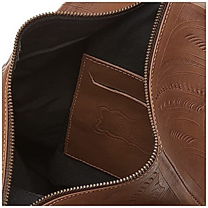 Ladies leather convertible backpack purse, handbag/backpack, Handmade, Handtooled, Floral pattern, zippers, 3 compartments (Brown)