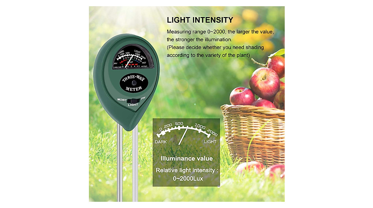 EPOL 3-in-1 Soil Moisture, pH & Light Meter