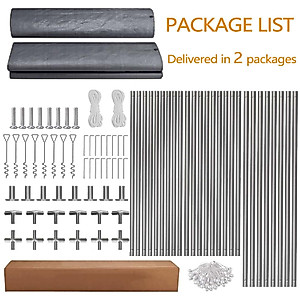 Carport 13'x20' Heavy Duty Portable Garage, 4 Roll-up Doors & 4 Windows Waterproof Carport Canopy for Car Truck Boat, All-Season Tarp,Gray