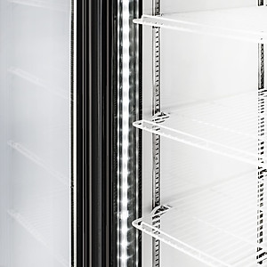 EMKK 51" 2 Refrigerator Beverage Swing Upright Commercial Display Large Capacity Glass Door Merchandiser Cooler, one size, Black