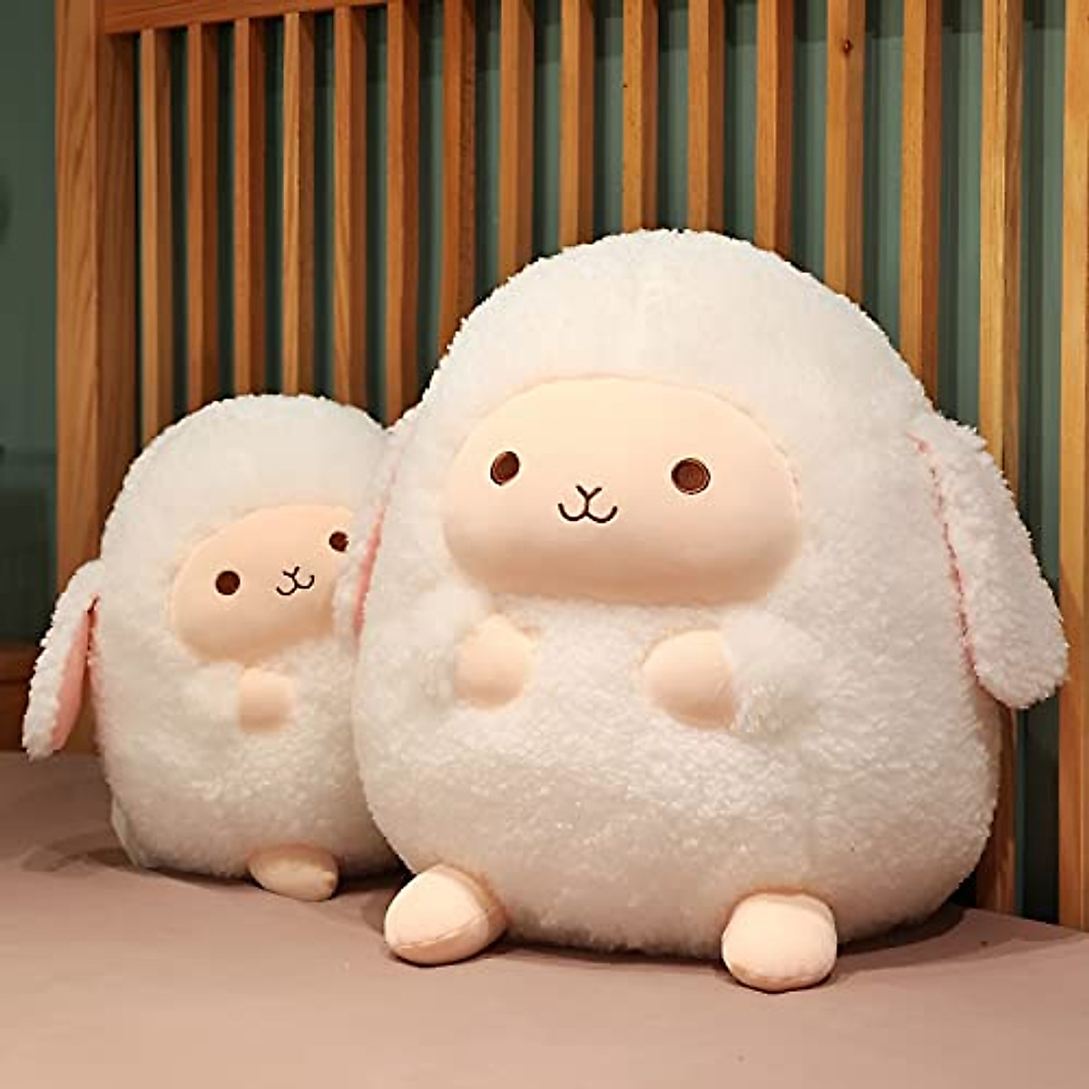 YIDE Stuffed Animal Sheep Soft Cute Lamb Plush Doll Sheep Play Toys, White Birthday Christmas Holiday Easter Thanksgiving Gift for Kids Baby Little Girl Boy Adults (9.0 in)