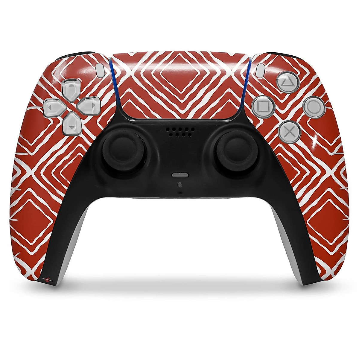 WraptorSkinz Skin Wrap compatible with Sony PS5 DualSense Controller Wavey Red Dark (CONTROLLER NOT INCLUDED)