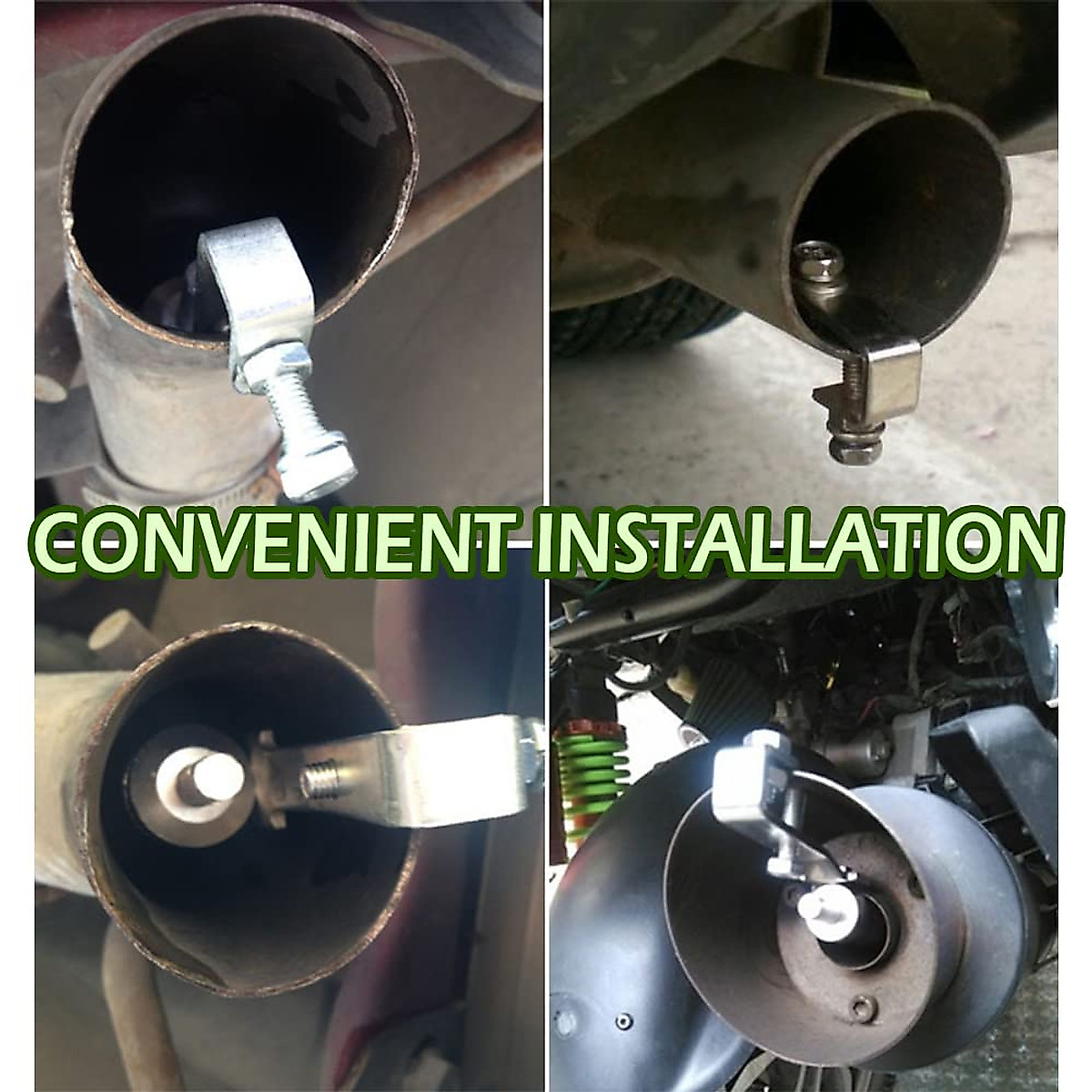 Salior 2PCS Car Turbo Whistle - Universal Turbo Sound Exhaust Muffler Pipe Whistle Muffler - Aluminum Alloy Turbo Exhaust Whistle for Car Truck SUV Motorcycle (Gold/2pcs), 3.13x1.32x1.32 inch