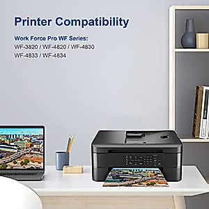 822XL Ink Cartridges Remanufactured Replacement for Epson 822XL 822 XL 822 T822XL Use for Workforce Pro WF-4820 WF-3820 WF-4830 WF-4833 WF-4834 Printer Ink (Black, Cyan, Magenta, Yellow,4 Pack)