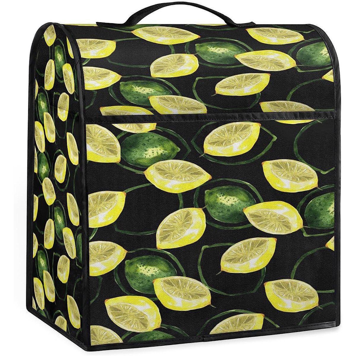 Lemon Slice Appealing Mixer Cover Dustproof Stand Mixer Covers Compatible with 6/7/8 Quart Kitchen Mixer, 4 Pockets for Mixer Accessories