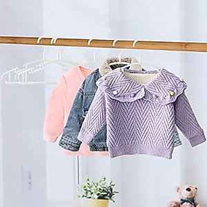 GoodtoU Baby Hangers 100Pack Kids Hangers Plastic Baby Hangers for Closet Children Hangers Infant Hangers Toddler Hangers Small Hangers
