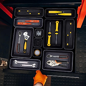 AUTSCA 32-Pack Tool Box Organizer and Storage,Workbench and Cabinets,Tool Organizers Tool Tray Divider, Toolbox Accessories,Toolbox drawer organizer set for drawer cabinet parts hardware box storage
