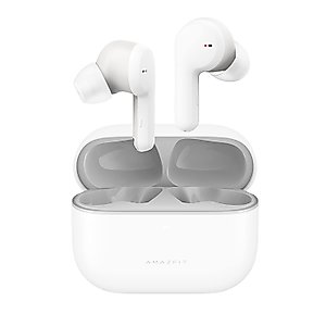 Amazfit PowerBuds Pro Wireless Earbuds Bluetooth 5.0 Headphones Active Noise Cancelling, with 6-Mic, Multi Music Modes, Sports and Health Monitoring, IP55 Waterproof for Gym Workout Frost White