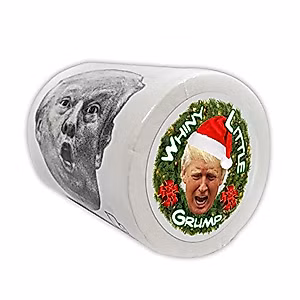 BUTTSWIPES Donald Trump Toilet Paper "WHINY LITTLE GRUMP" Christmas Gag Gift Stocking Stuffer (1 Roll)