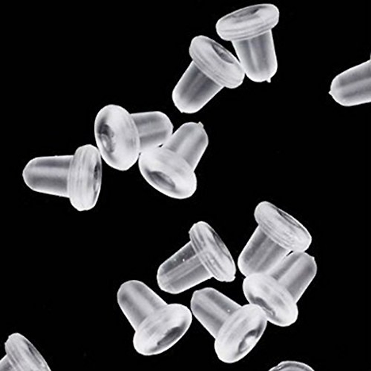 500 Pieces Clear Earring Backs Safety Rubber Earring Clutch Earring Pads for Women