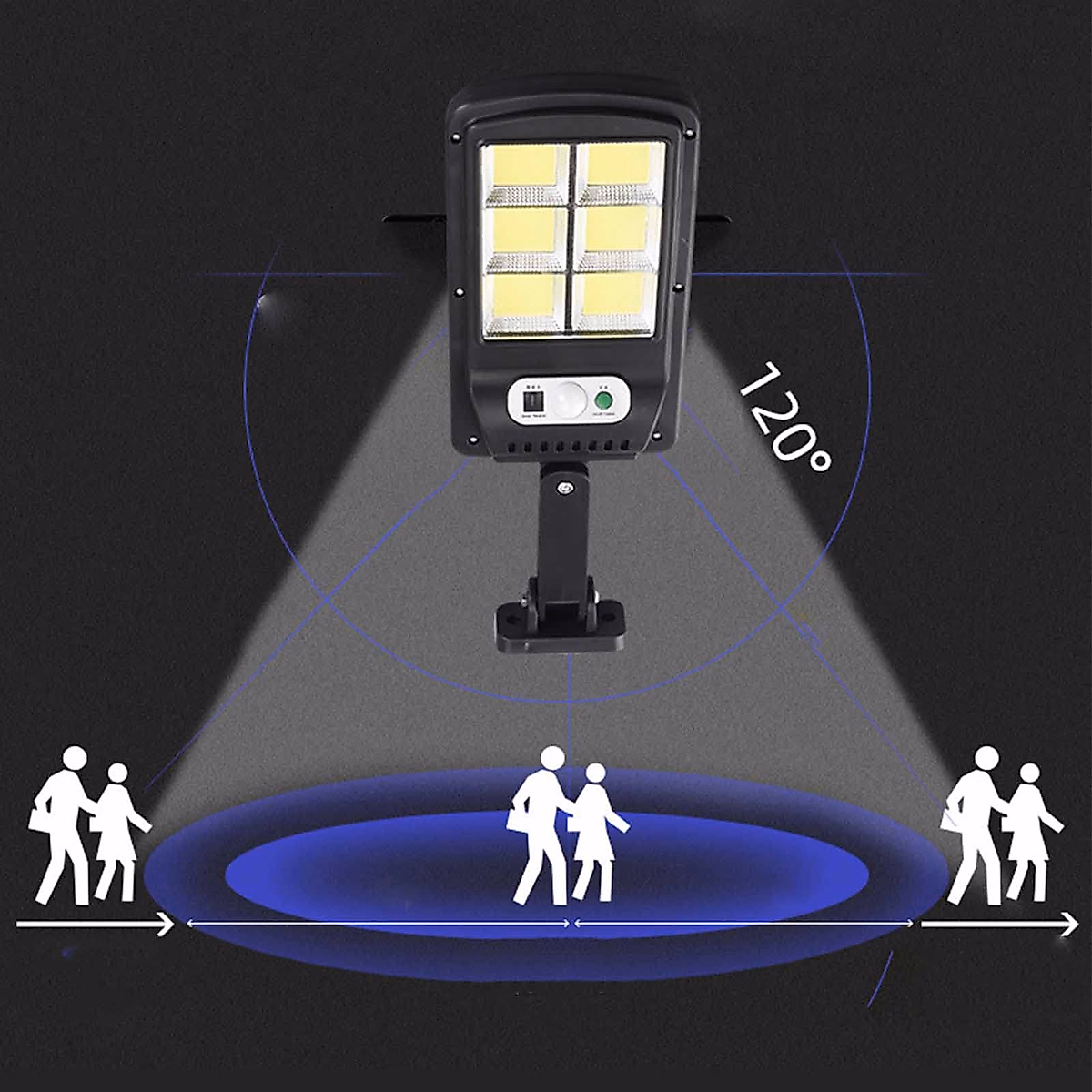 ZhangFacai Patio Lights, Porch Lights, Wall Lights, Solar Wall Lamp, PIR Human Body Induction Long Service Life Suitable for Various Outdoor Courtyards Gardens Lighting