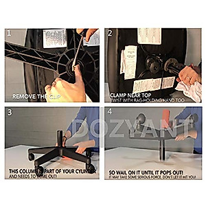 DOZYANT 6" Long Stroke Office Chair Gas Lift Cylinder Replacement,Hydraulic Pneumatic Shock Piston Heavy Duty (450 lbs) for Tall Person Universal Size Fits Most Executive Chairs, Highest End Class 4