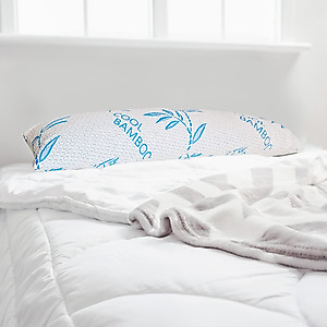 Body Pillow for Sleeping, Shredded Memory Foam Adjustable Bed Pillow with Hypoallergenic, Removable/Washable Zipper Cover