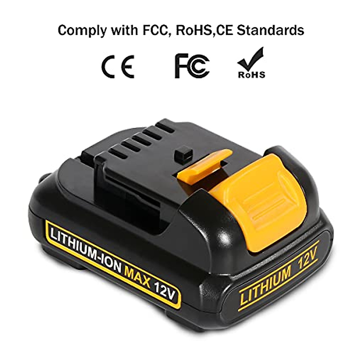 Geelink 2 Pack 3.0Ah 12V Max Lithium Ion Battery Replacement for Dewalt 12V Battery DCB120 DCB123 DCB127 DCB122 DCB124 DCB121