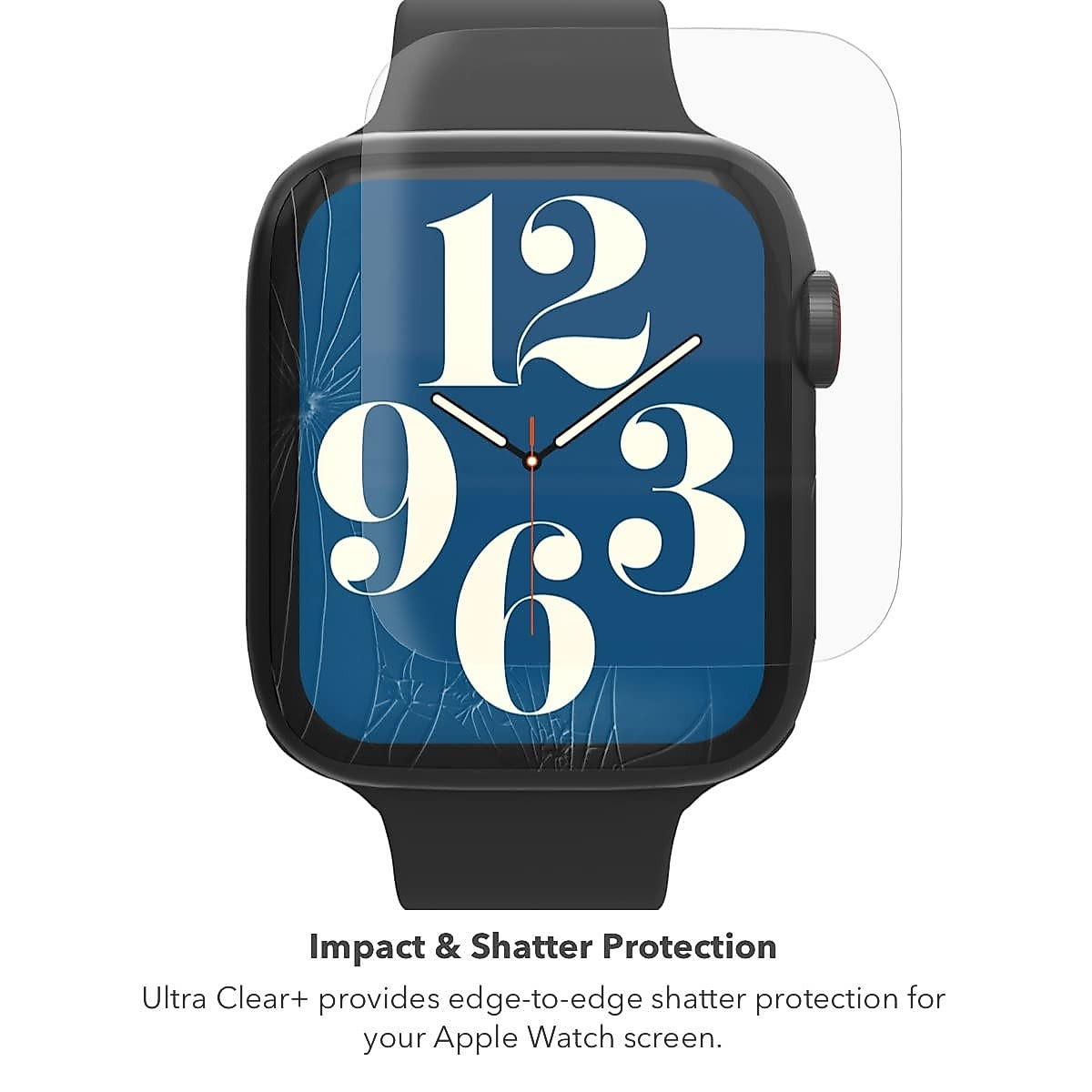 ZAGG InvisibleShield Ultra Clear - Film Screen Protector - Made for Apple Watch Series 6, SE (2020), Series 5 and Series 4 (44mm) - Clear, 200206861