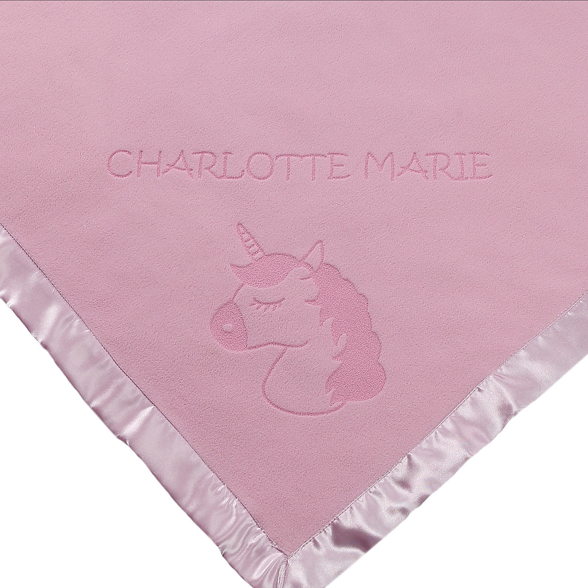 Custom Catch Personalized Unicorn Baby Blanket - Gift for Girl - Newborn or Infant - Pink