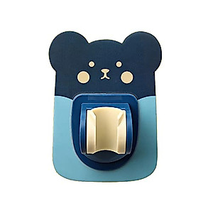 Strong Adhesive Shower Head Holder, Cute Cartoon Wall Mount Shower Holder, Waterproof Shower Bracket by Loranzi (Blue)
