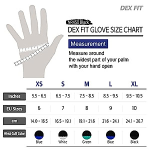 DEX FIT NR450 Warm Fleece Work Gloves, Comfortable and Stretchy Fit, Firm Grip, Thin & Lightweight, Durable Water-Based Nitrile Rubber Coated, Machine Washable; Black 8 (M) 3 Pairs