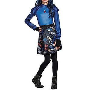 Necklace for Evie Costume Jewelry for Girls Halloween Dress Up Necklace For Evie Fans with Red Heart Glass Pendant