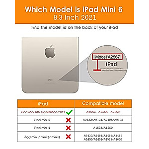 DTTO Case for iPad Mini 6th Gen 8.3 Inch 2021 with Pencil Holder, Multi - Angle Magnetic Standing Cover with TPU Back Shell [Auto Wake/Sleep], Black