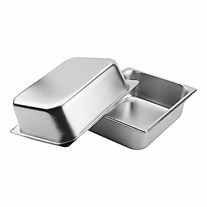 SENJEOK 4 Pack 1/2 Hotel Pans, 4 Inch Deep Steam Table Pan Half Size, 201 Stainless Steel Restaurant Pan, Anti Jam Steam Pan for Buffet Event Catering Supplies